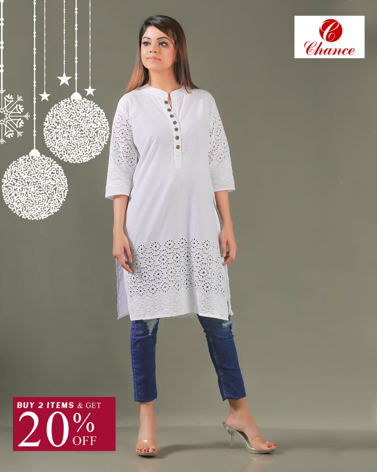 Border Design Long Sleeves Kurta – Chance Fashion